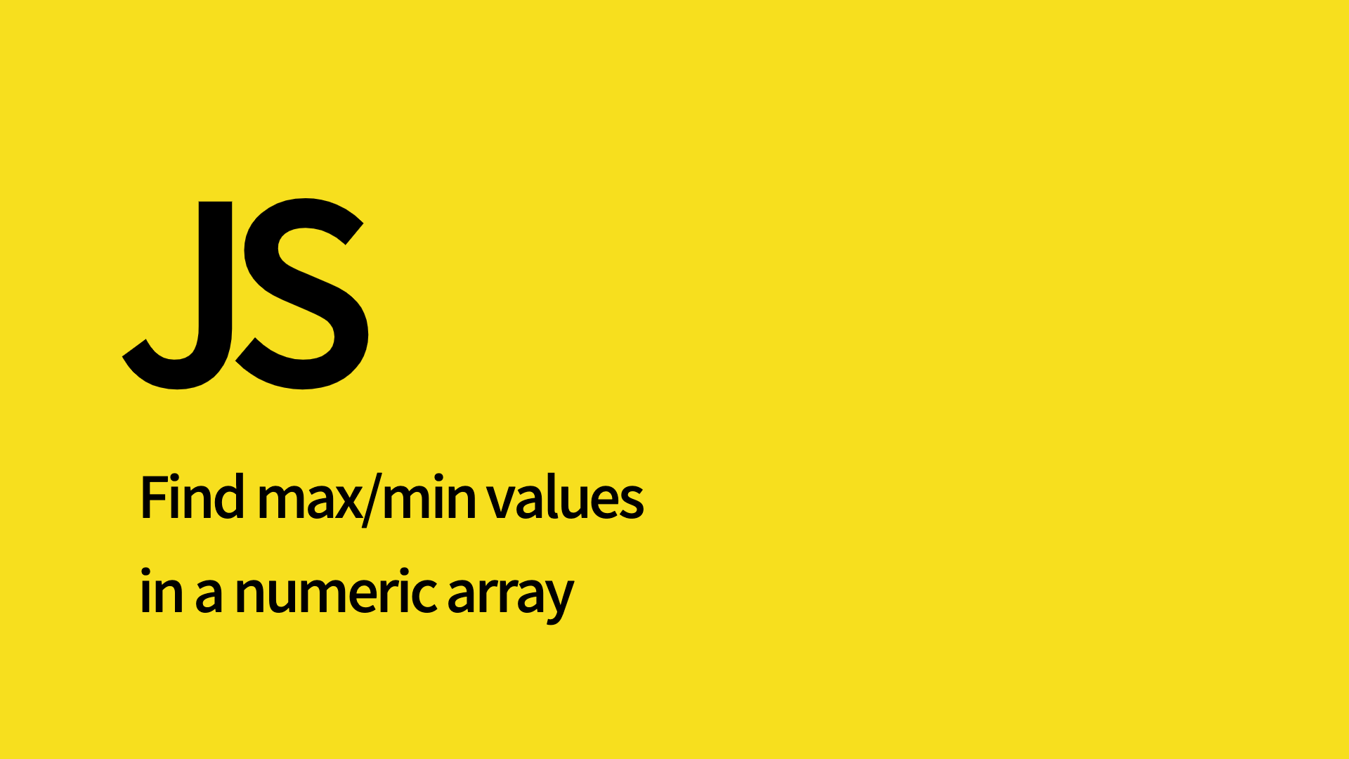 Find Max min Values In A Numeric Array